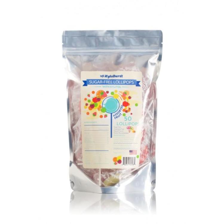 Sugar-Free Xylitol Lollipops - Assorted Flavors, 50 ct — Natures Warehouse